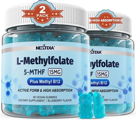 L Methylfolate 15mg And Methyl B12 Gummies Methylated B1 B2 B6