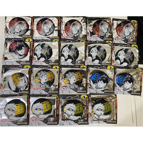 【620更新】排球 排球少年 Jumpshop 原畫 浮雕 徽章 第二彈 日向 宮侑 宮治 星海 北 影山 研磨 全新 蝦皮購物