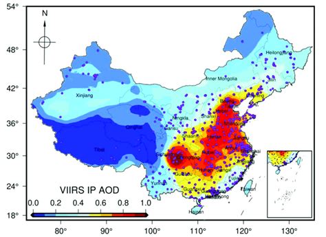Spatial Distributions Of The PM 2 5 Monitoring Stations And Annual Mean