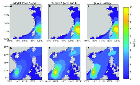 The Swh Prediction Results Of Model 1 And Model 2 Under Typhoon Download Scientific Diagram