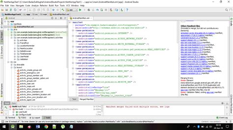 Android Manifest Error Duplication Of Elements While Combining Two