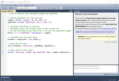 plot sine wave with length x days afl programming amibroker