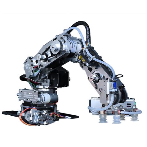 Jual 4 Axis Stepping Robotic Arm With Suction Cup Pump Stepper Motor