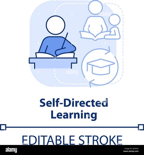Self Directed Learning Light Blue Concept Icon Stock Vector Image And Art