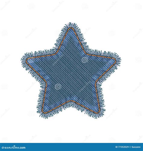 Patch Star Shape Stock Vector Illustration Of Blue Clothing 77353529