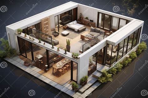 Architectural Drawing Blueprint Generative Ai Stock Image Image Of