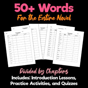 The Giver Vocabulary By Chapter Practice Activities And Quizzes