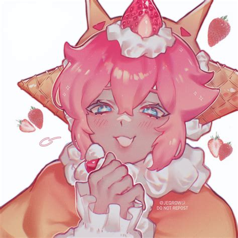 Strawberry Crepe Cookie Cookie Run And 1 More Drawn By Jeqrow Danbooru