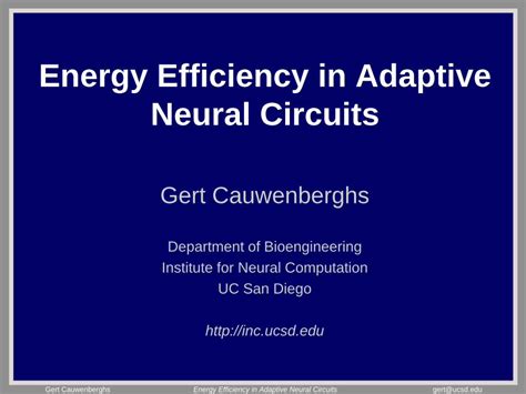 pdf energy efficiency in adaptive neural circuits€“hierarchical