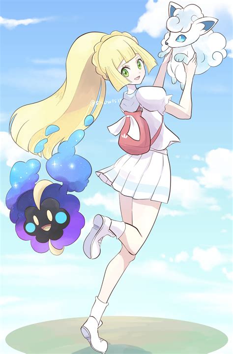 Lillie And Alolan Vulpix Pokemon And More Drawn By Snow Ffgf Danbooru
