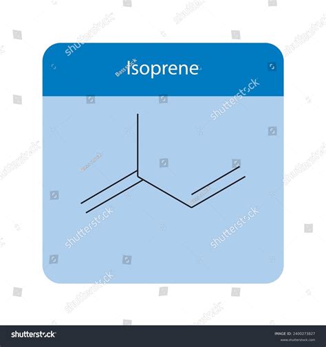 Isoprene Skeletal Structure Diagramhemiterpenoid Compound Molecule