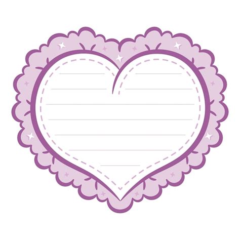 Mensaje De Carta De Nota De Marco De Corazón Grande En Blanco Con