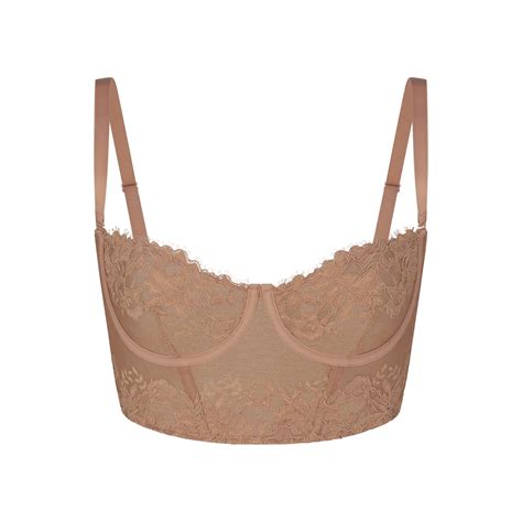 Skims Lace Unlined Balconette Corset Sienna