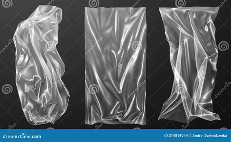 An Overlay 3d Texture Of Clear Stretch Tape Or Pack With Wrinkles And A