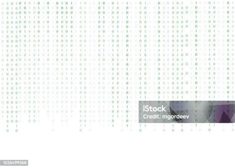 이진 코드 검은색과 흰색 배경 화면에 숫자와 알고리즘 바이너리 데이터 코드 벡터 가상현실에 대한 스톡 벡터 아트 및 기타 이미지