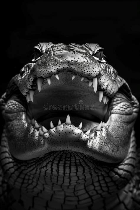 Close Up Of A Crocodile Showing Razor Sharp Teeth V2 Stock Image