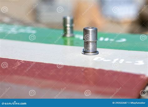 Paint Inspector Is Testing Pull Off Adhesion Dolly Test For Coating