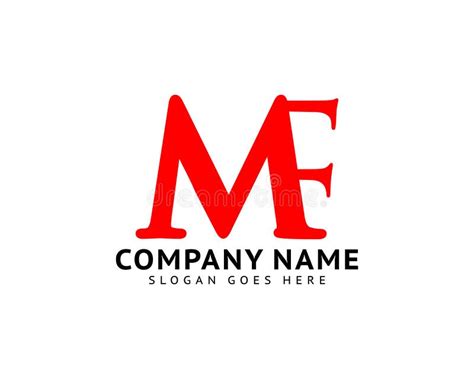 Initial Letter MF Logo Template Design Stock Vector Illustration Of