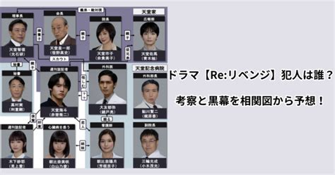ドラマRe リベンジ犯人は誰考察と黒幕を相関図から予想