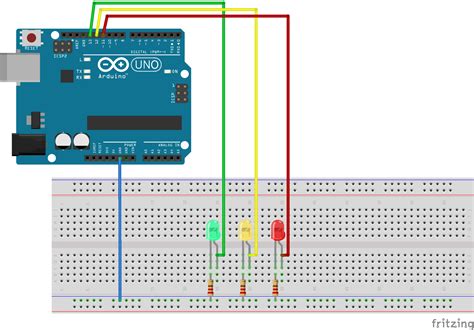 Arduino схема светофор