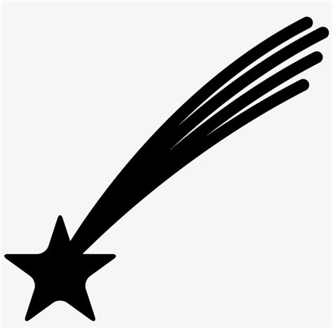 Shooting White Star Png Shooting Star Black Png Transparent PNG