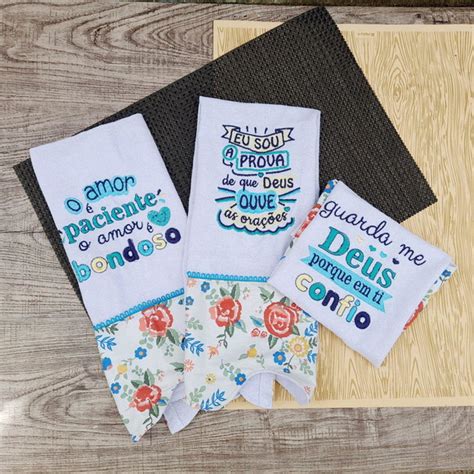 Pano De Prato Bordado Frases Religiosa Elo7 Produtos Especiais