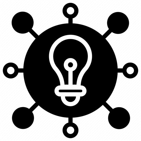 Mind Map Semantic Network Networking Bulb Concept Icon Download