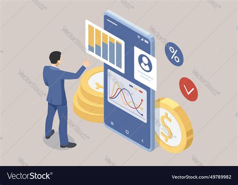 Isometric Expert Team For Data Analysis Business Vector Image