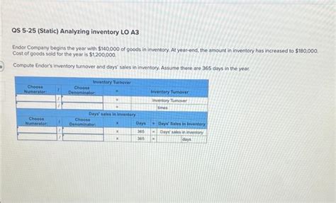 solved qs 5 24 static inventory errors lo a2 in taking a