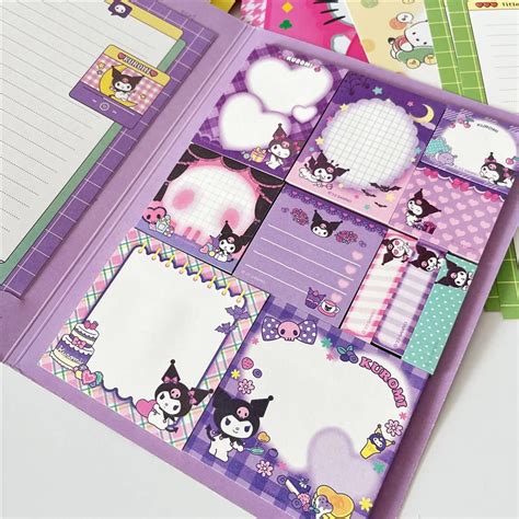 Kawaii Sanrio Sticky Note Bonito Mymelody Kuromi Hellokitty Livro De