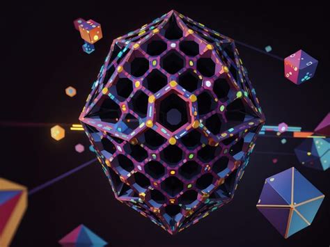 Premium Ai Image Hexagonal Network Of Connecting Dots Abstract