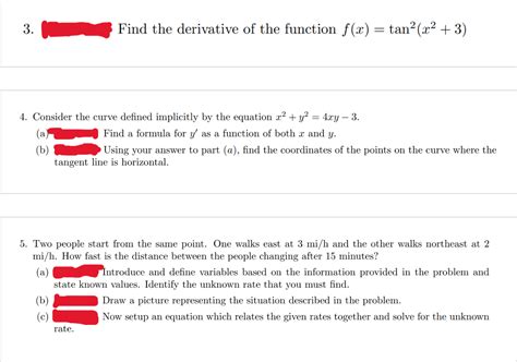 Solved Find The Derivative Of The Function Chegg