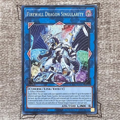 Firewall Dragon Singularity Cyac En047 Secret Rare Nm