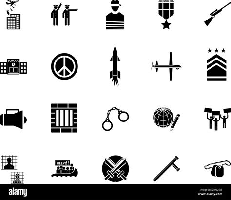 War And Army Icon Set Stock Vector Image And Art Alamy