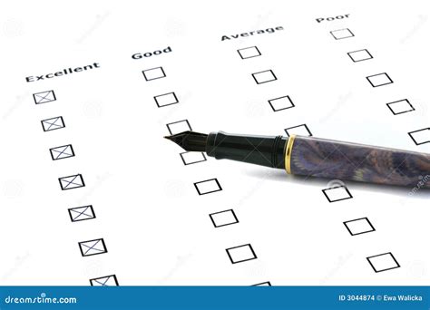 Evaluation Sheet Stock Photo Image Of Page Choice Form 3044874