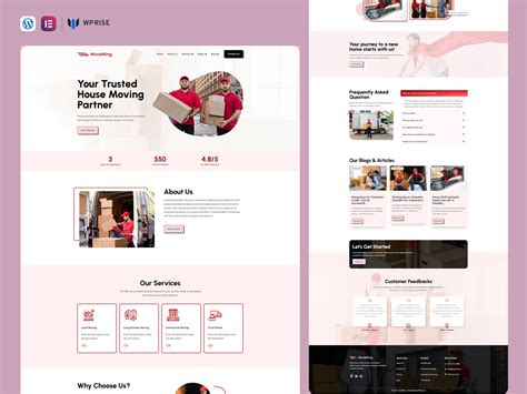 MoveMing Moving And Logistics Solution Elementor Template WPRise