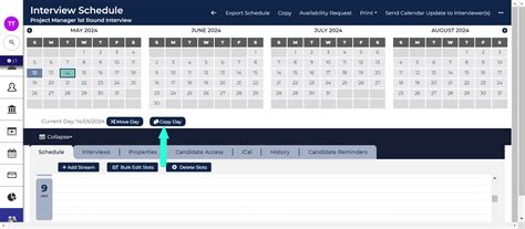 creating interview schedules left hand menu method community