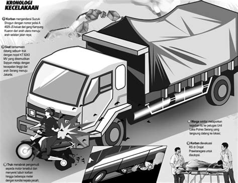 Hendak Menyeberang Pengendara Motor Tewas Ditabrak Truk Radarbanten