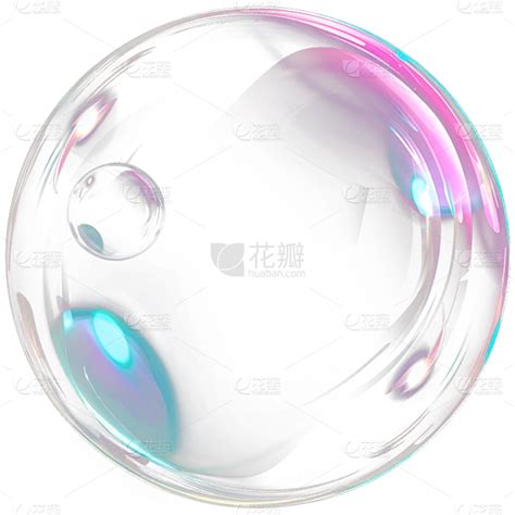 特效通用单个彩虹气泡元素素材