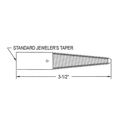 Wells Dental Spiral Brass Taper Shaft