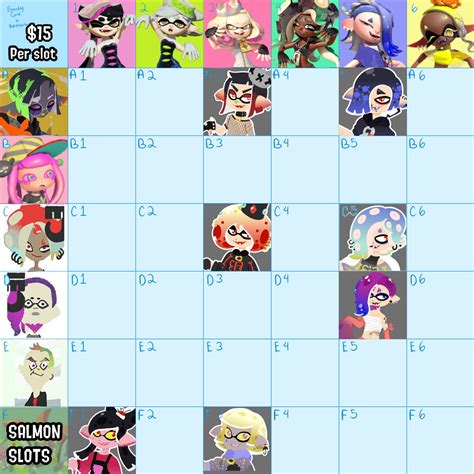 Splatoon Idol Grid 2 Splatbands And Idols Open By Cephalodopts On