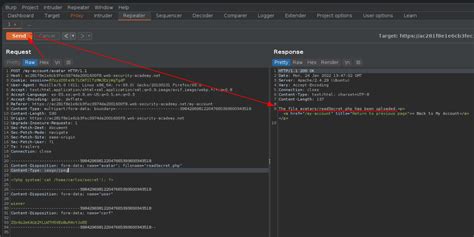 Web Shell Upload Via Content Type Restriction Bypass Portswigger Write Up Deep Hacking
