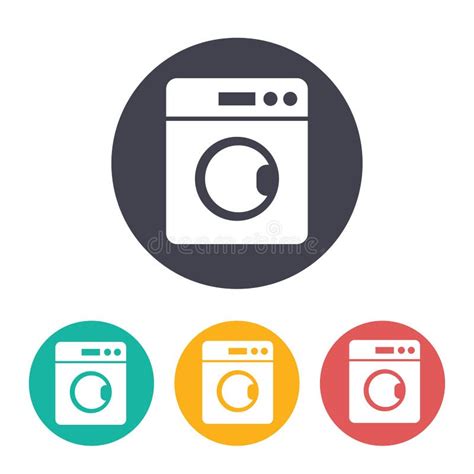 Washing Machine Illustration Laundry Flat Vector Icon Stock Illustration Illustration Of