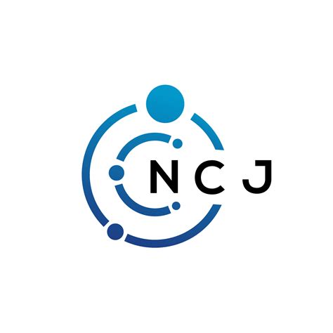 Ncj Letter Technology Logo Design On White Background Ncj Creative