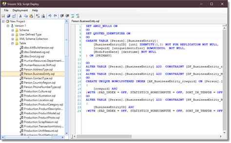 SQL Script Deploy Vroom Performance Technologies