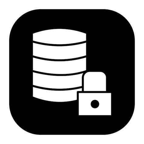 Premium Vector Database Lock Vector Illustration
