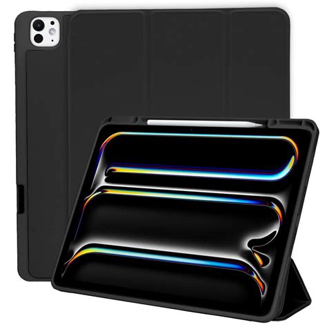Jp Ms Factory Ipad Pro 13インチ M4 2024 用 ケース ペン収納 耐衝撃 ソフトtpu