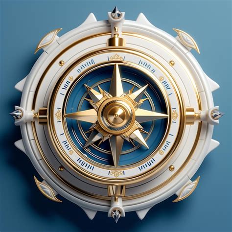 Premium Photo An Old Style Old World Compass On A White Background In