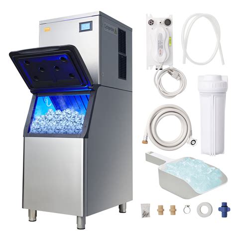 Bentism Commercial Ice Maker Lbs H Lbs Storage Etl Lcd Quiet Scoop Filter