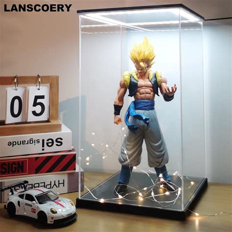 Buy LANSCOERY Clear Acrylic Display Case With White Light For Collectibles Assemble Lighted